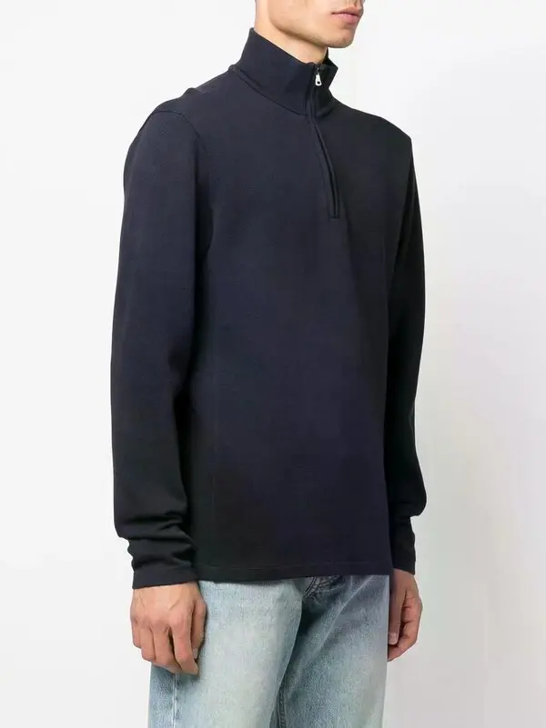 Orlebar Brown Zip-front Funnel Neck Sweater