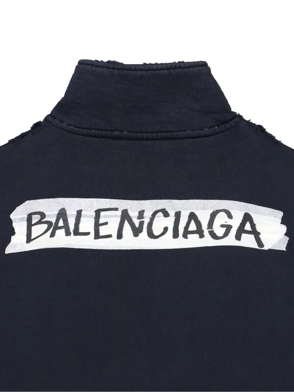 Balenciaga Masking Tape Zip Sweatshirt