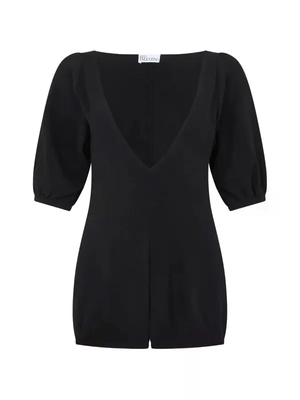 Red Valentino Puff Sleeve Jumpsuit - Black