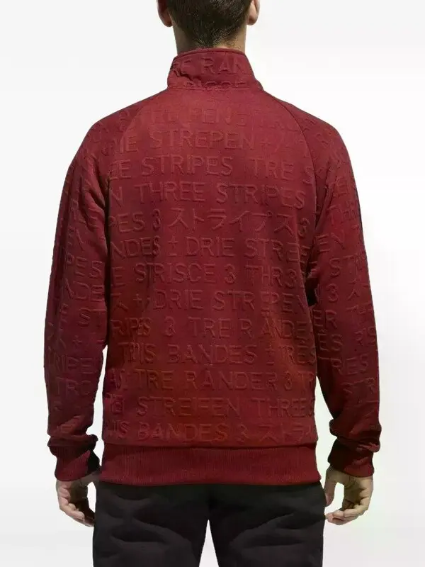 Adidas Badge Of Sport Stripe-detail Sweatshirt - Red
