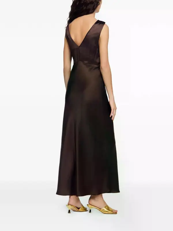 Sandro Maxi Lace V-neck Dress