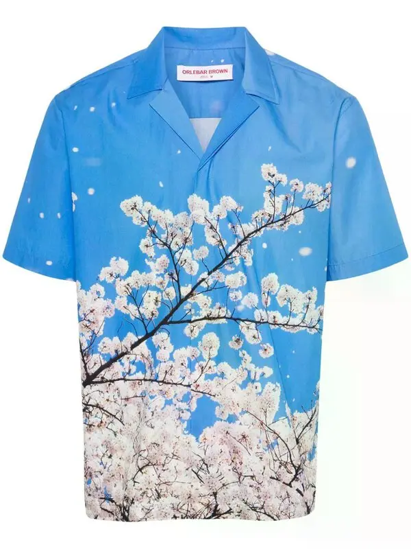 Orlebar Brown Maitan Floral-print Shirt - Blue