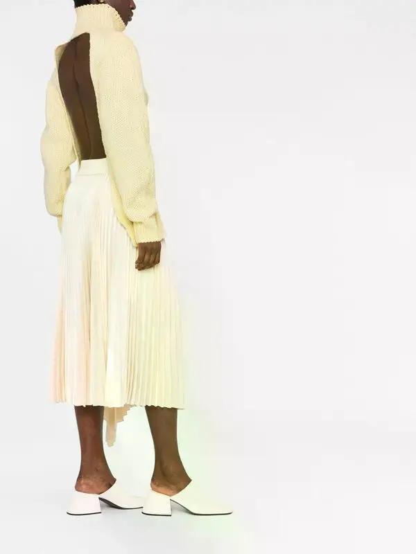 JIL SANDER High-neck Open-back Jumper - Yellow