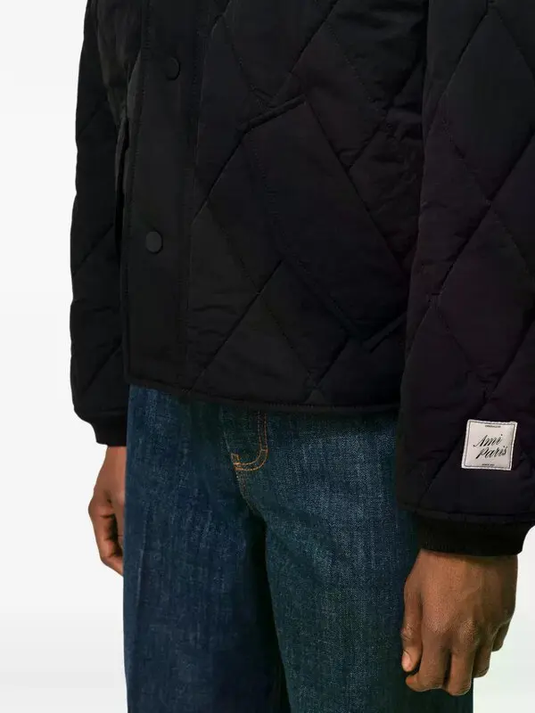 AMI Paris Quilted Padded Jacket - Black