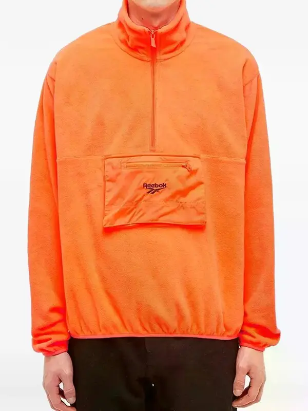REEBOK Half-zip Fleece Sweatshirt - Orange