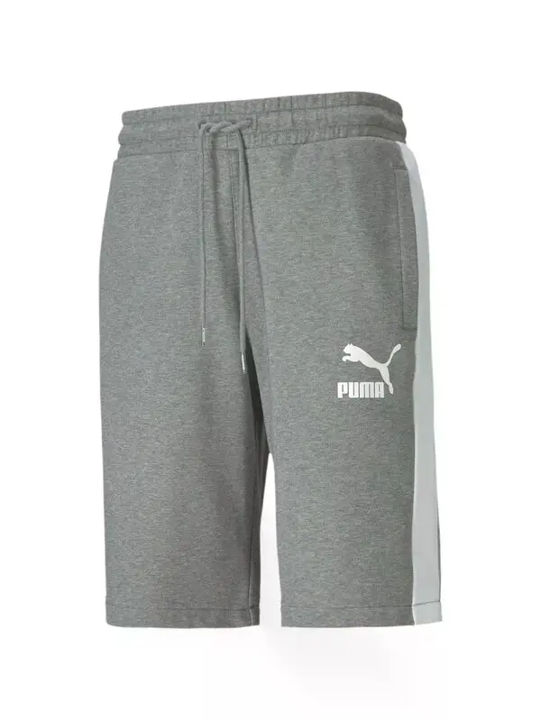 PUMA Striped Logo Shorts - Grey