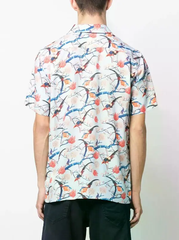 Orlebar Brown Hibbert Graphic-print Shirt - Blue