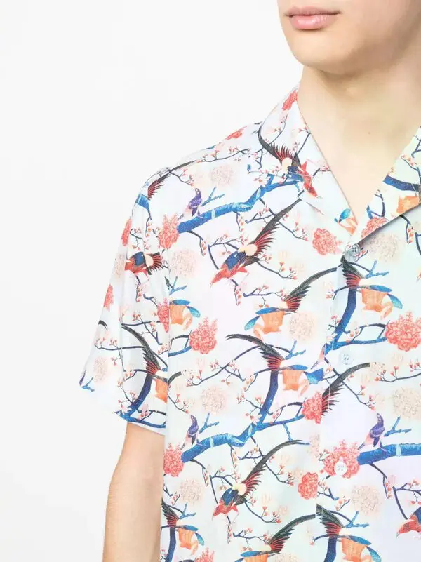 Orlebar Brown Hibbert Graphic-print Shirt - Blue