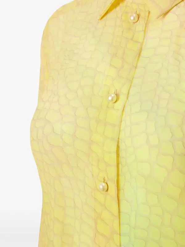MIA PECULIAR Crocodile-print Shirt