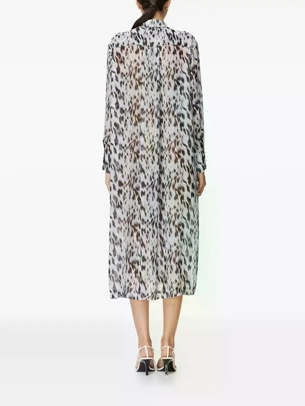 MIA PECULIAR Polo-collar Midi Dress