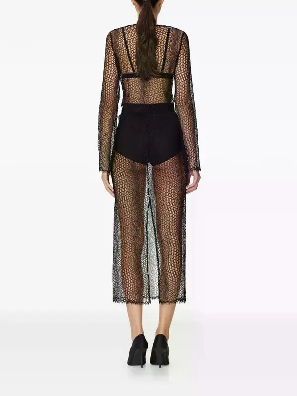 MIA PECULIAR Openwork Midi Skirt