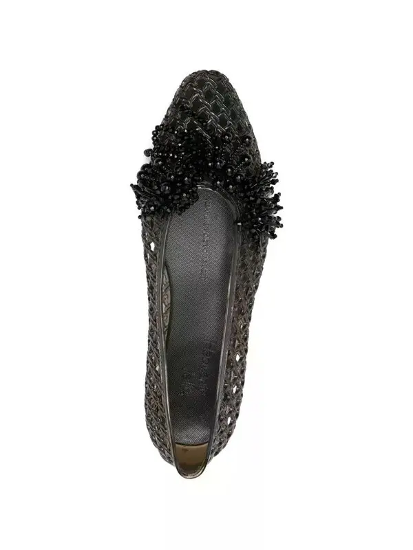 HEAVENLY JELLY Beaded Tassel Ballet Flats