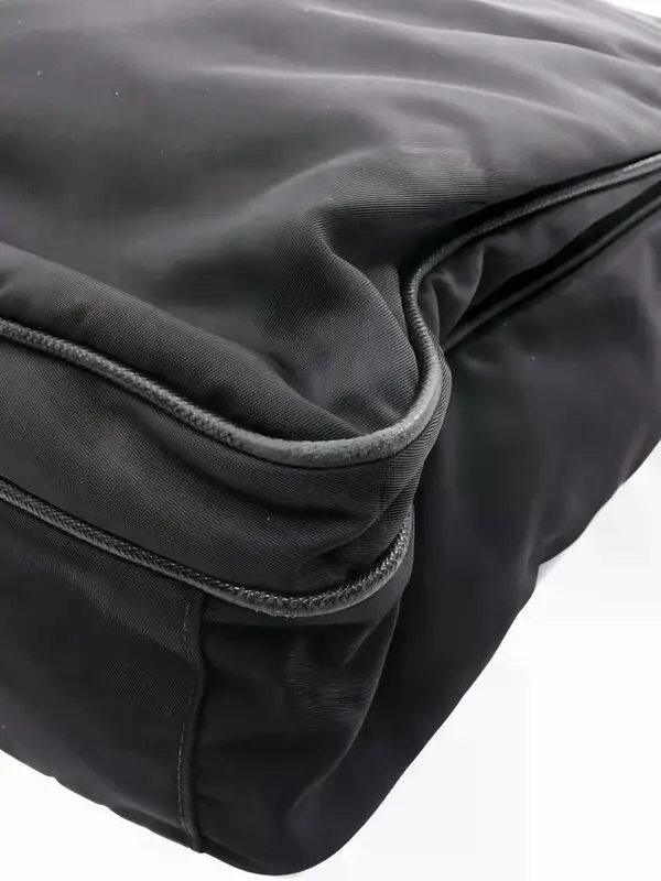 Prada 2000s Nylon Saffiano Leather Handbag