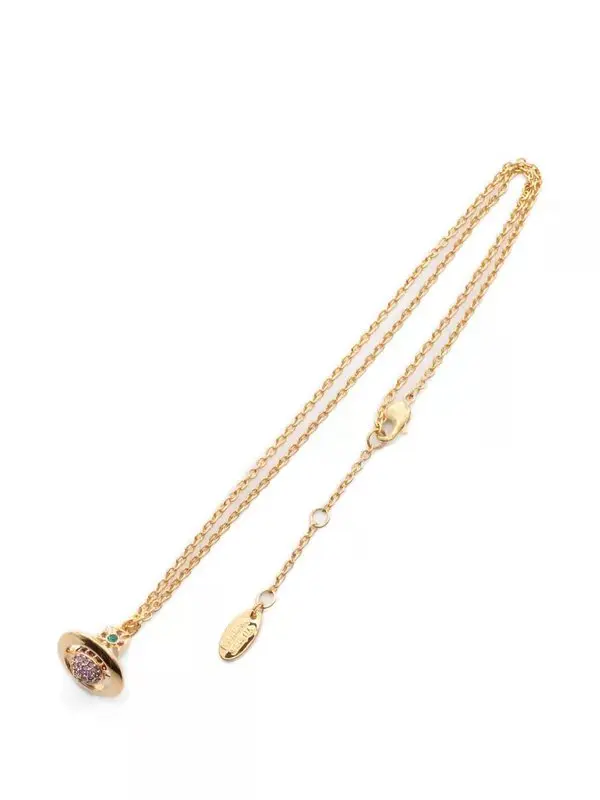 VIVIENNE WESTWOOD 2000s Kika Orb Rhinestone Necklace - Gold