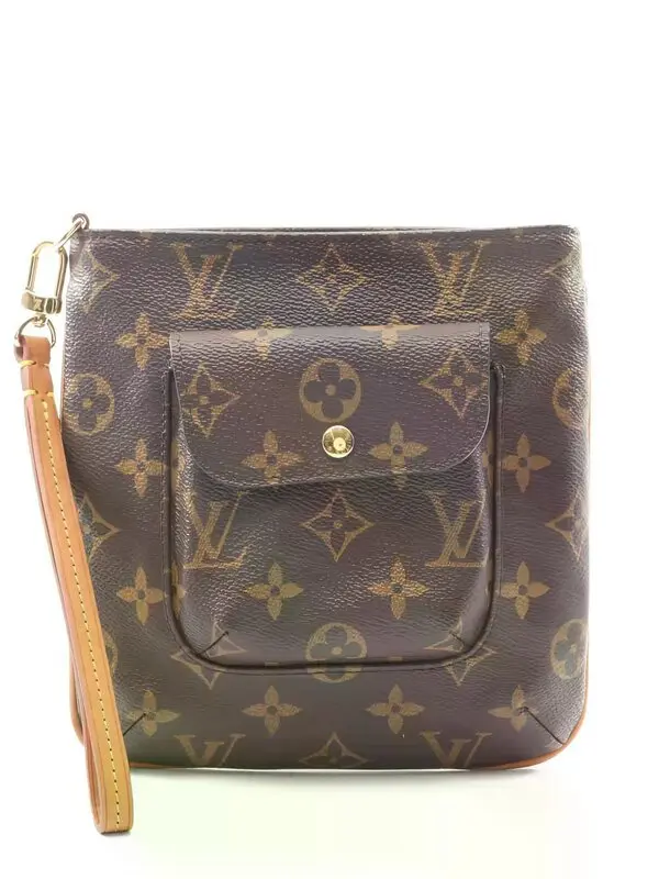 LOUIS VUITTON 2002 Partition Monogram Pouch - Brown