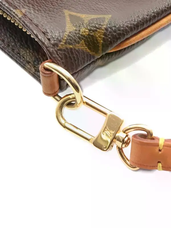 LOUIS VUITTON 2002 Partition Monogram Pouch - Brown