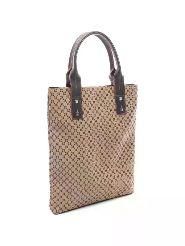 Celine Macadam Leather Shoulder Bag - Neutrals