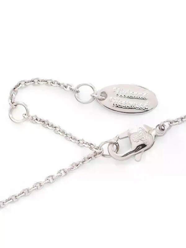 VIVIENNE WESTWOOD 2000s Agnatha Orb Rhinestone Necklace - Silver