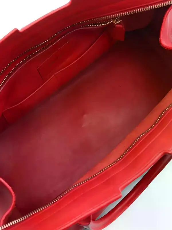 Saint Laurent 2000s Cabas Leather Handbag - Red