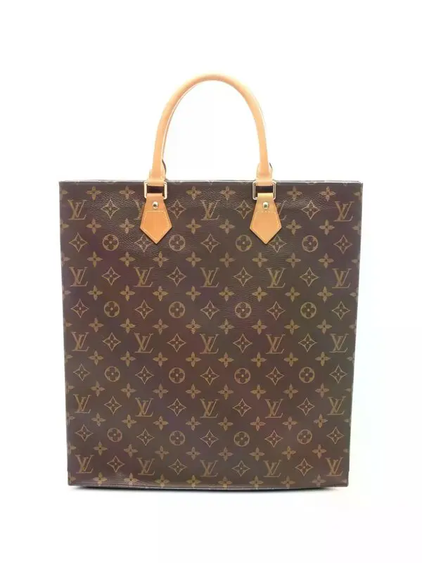 LOUIS VUITTON 2003 Sac Plat Tote Bag - Brown