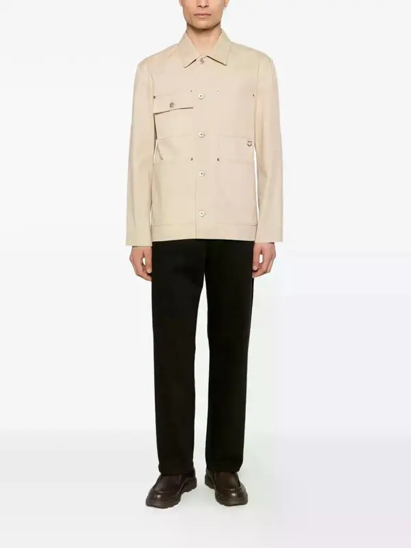 PAOLO PECORA Buttoned Pocket Overshirt - Neutrals