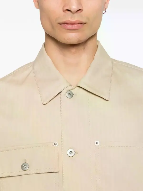 PAOLO PECORA Buttoned Pocket Overshirt - Neutrals