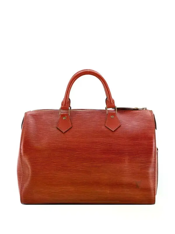 LOUIS VUITTON Speedy Satchel Epi Leather - Brown