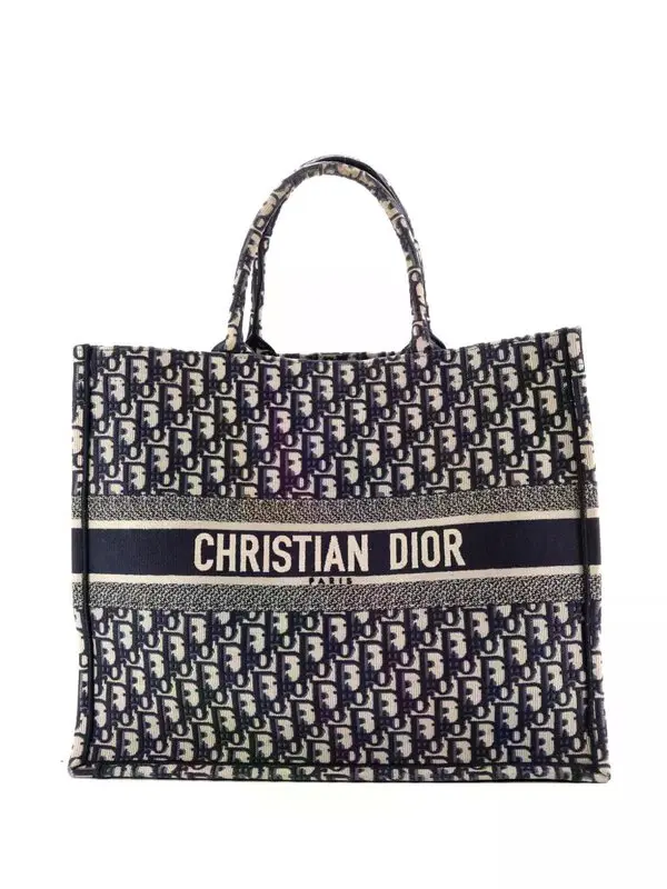Dior Book Oblique Canvas Large Tote Bag