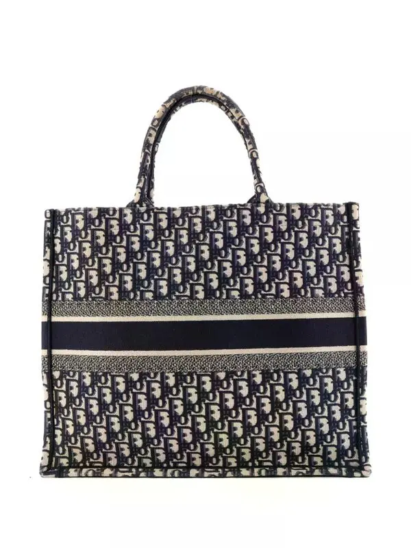 Dior Book Oblique Canvas Large Tote Bag