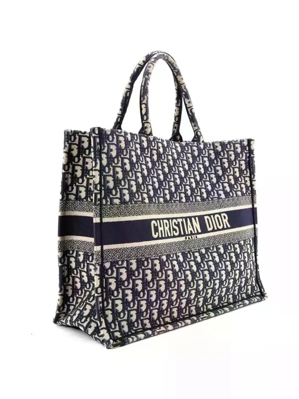 Dior Book Oblique Canvas Large Tote Bag