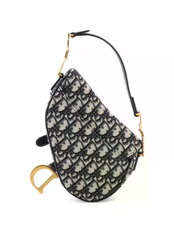 Dior Saddle Handbag Oblique Canvas Mini - Blue
