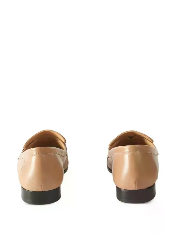 REJINA PYO Ruched Leather Loafers