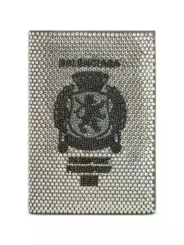 Balenciaga Rhinestone-embellished Passport Holder - Grey