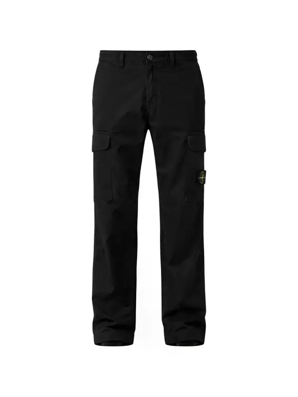 Stone Island Logo-patch Cargo Pants - Black