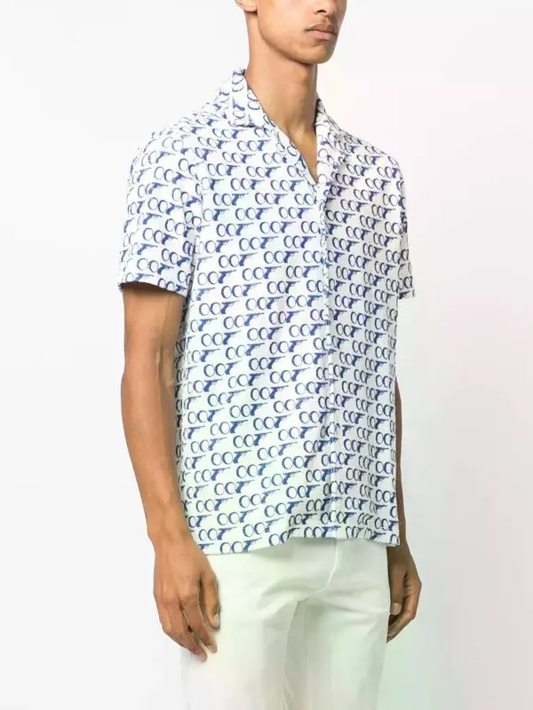 Orlebar Brown Howell James Bond-print Shirt - White