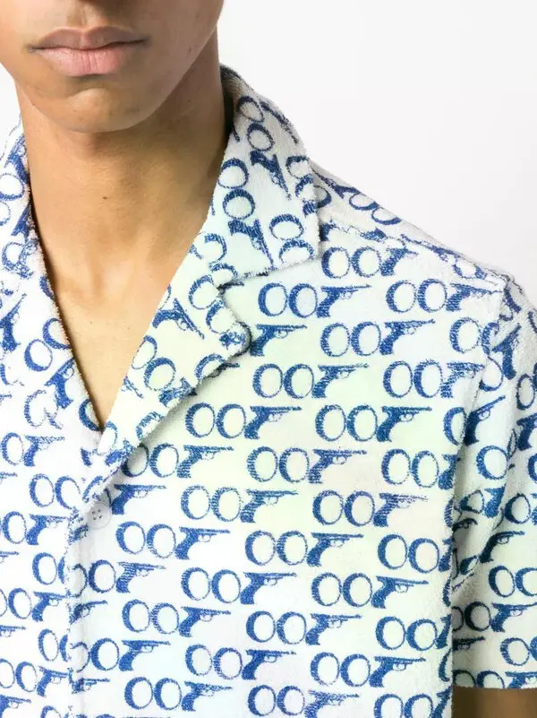 Orlebar Brown Howell James Bond-print Shirt - White