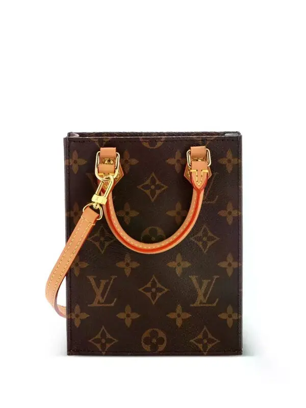 LOUIS VUITTON Petit Sac Plat Monogram Canvas Crossbody Bag