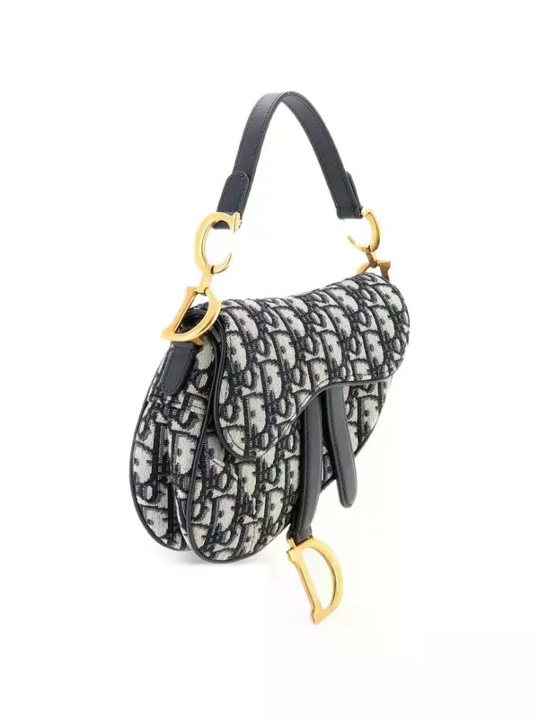 Dior Saddle Handbag Oblique Canvas Mini Shoulder Bag - Blue
