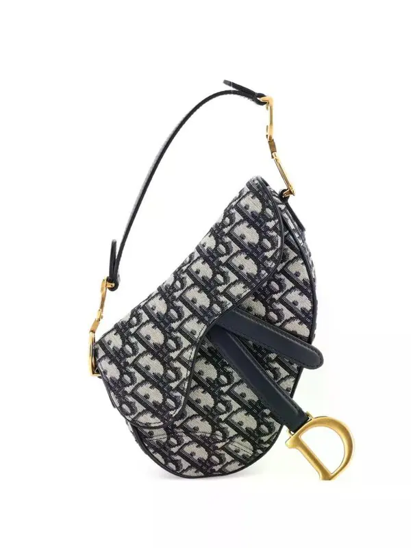 Dior Saddle Oblique Canvas Mini Shoulder Bag - Blue