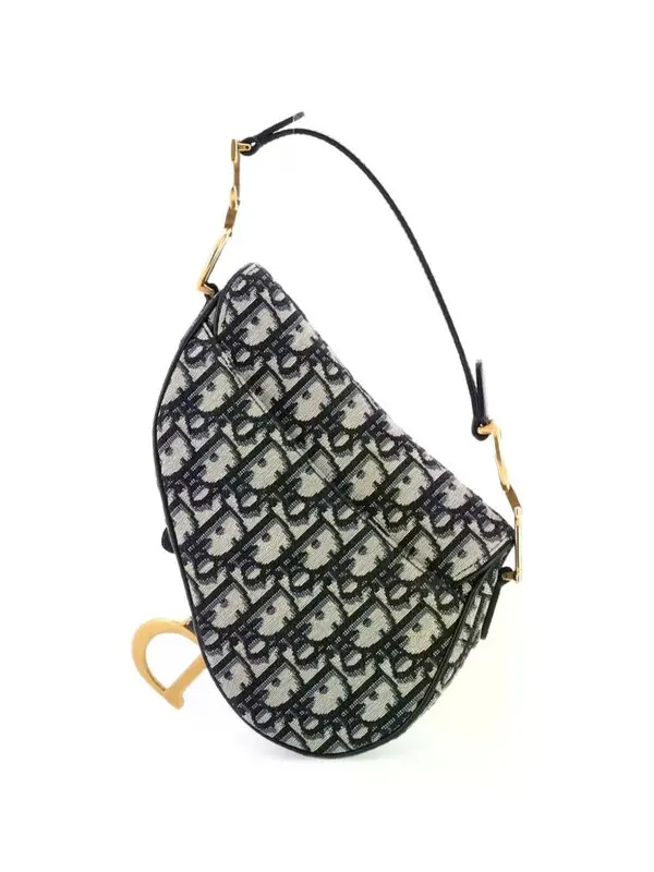 Dior Saddle Oblique Canvas Mini Shoulder Bag - Blue