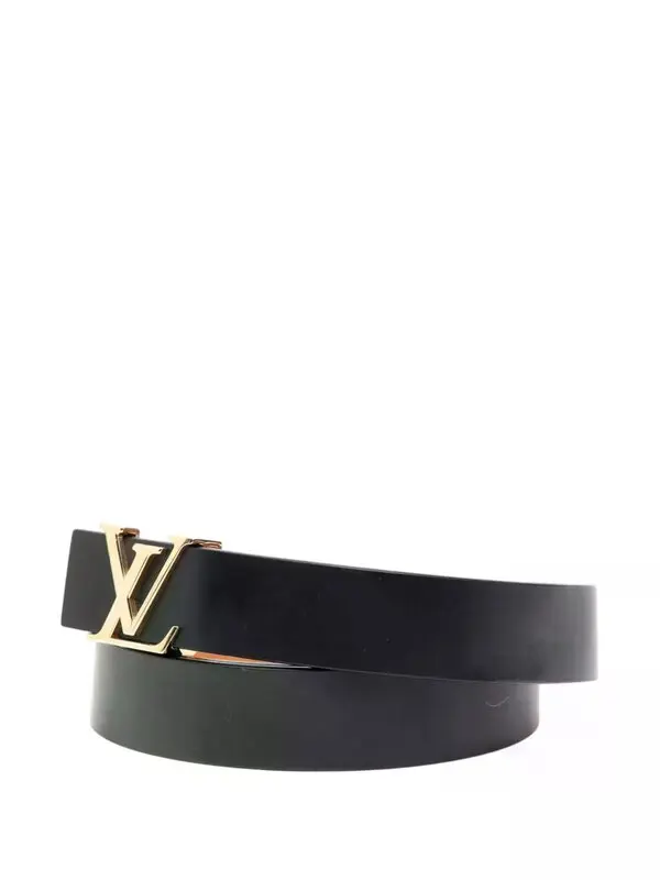 LOUIS VUITTON 2004 Leather Initiales Belt