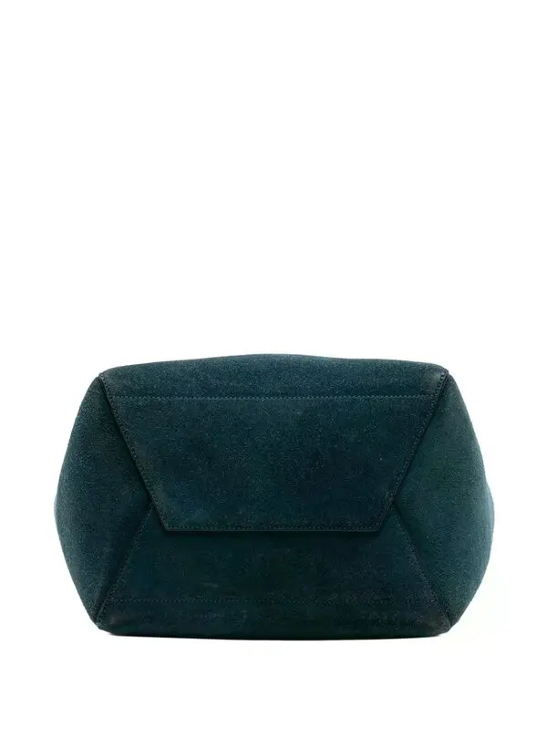 Celine 2016 Medium Suede Seau Sangle Bucket Bag - Blue