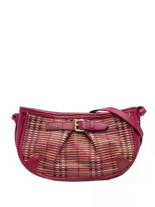 Burberry Haymarket Check Stripes Crossbody Bag
