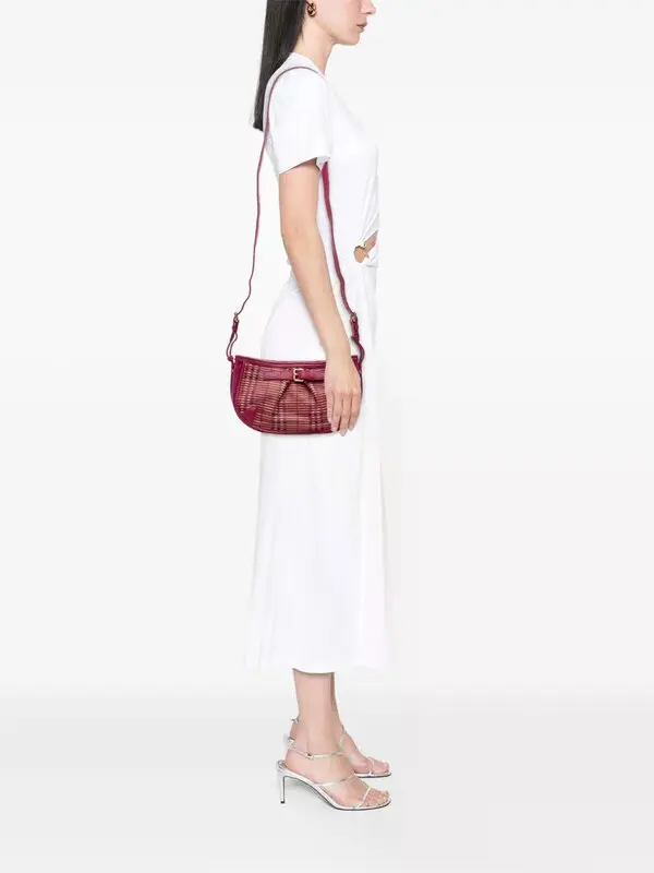 Burberry Haymarket Check Stripes Crossbody Bag