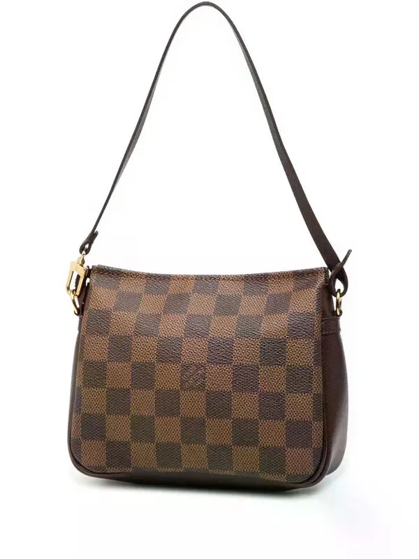 LOUIS VUITTON 2004 Damier Ebene Trousse Pochette Handbag - Brown