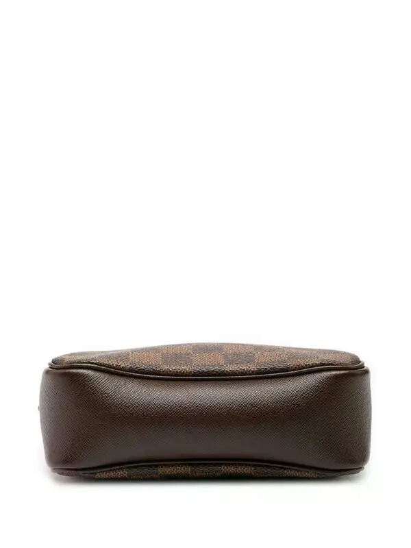 LOUIS VUITTON 2004 Damier Ebene Trousse Pochette Handbag - Brown