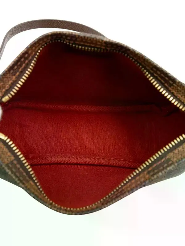 LOUIS VUITTON 2004 Damier Ebene Trousse Pochette Handbag - Brown
