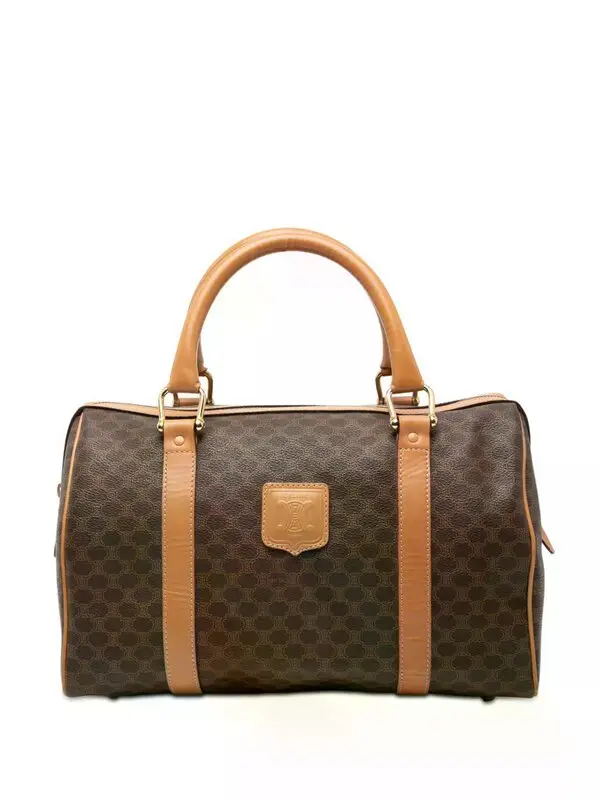 Celine Macadam Coated Canvas Boston Bag