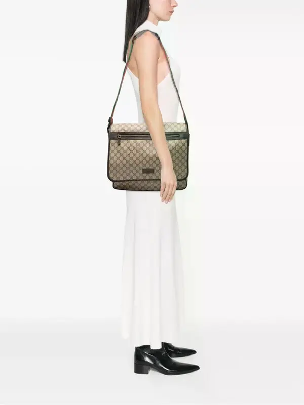 Gucci Gg Supreme Web Crossbody Bag