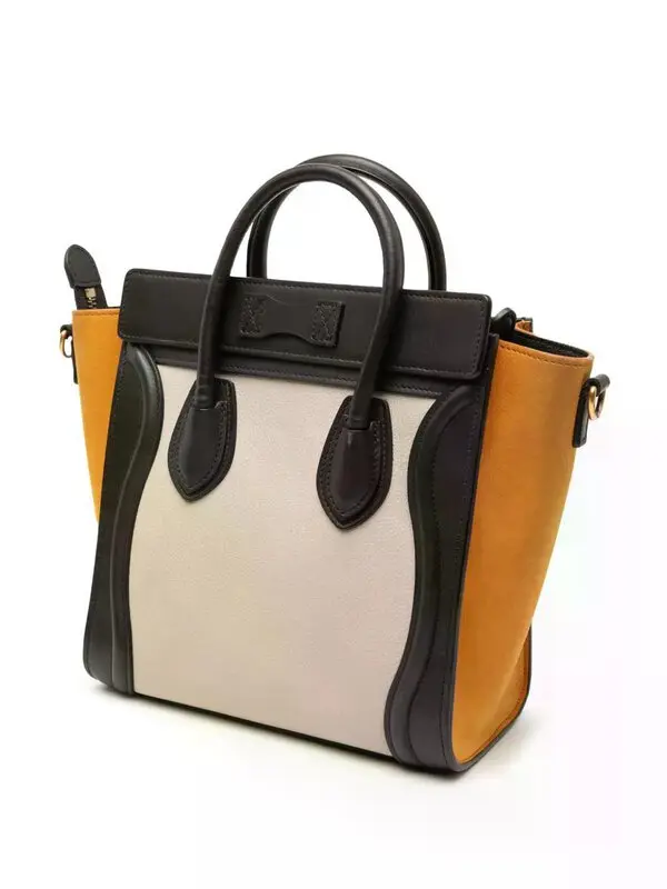 Celine 2016 Nano Tricolor Luggage Tote - Brown